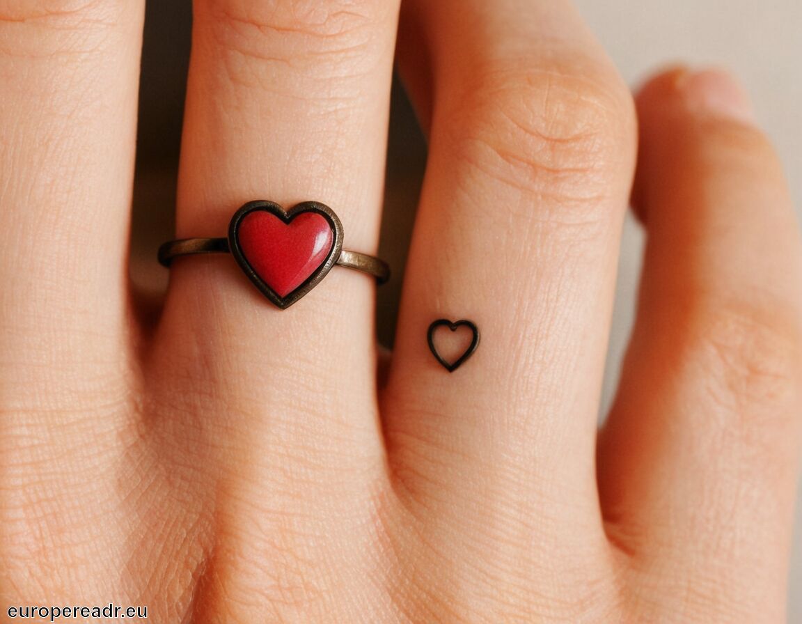 Schne Herz Tattoo Finger Bild