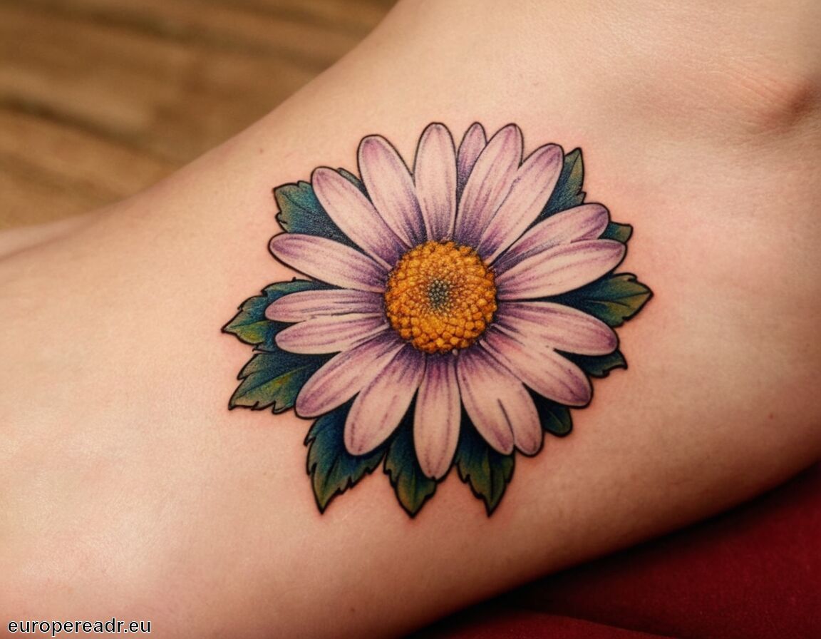 Wunderbar Gänseblümchen Tattoo Filigran Bild